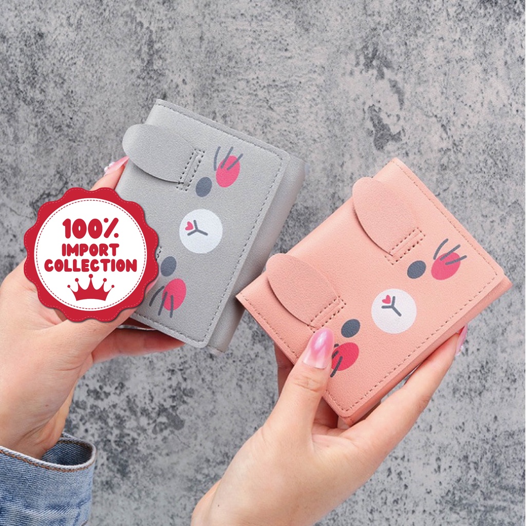Jual LOP Dompet Wanita Simple Lipat Motif Kelinci Lucu Wallet Remaja ...
