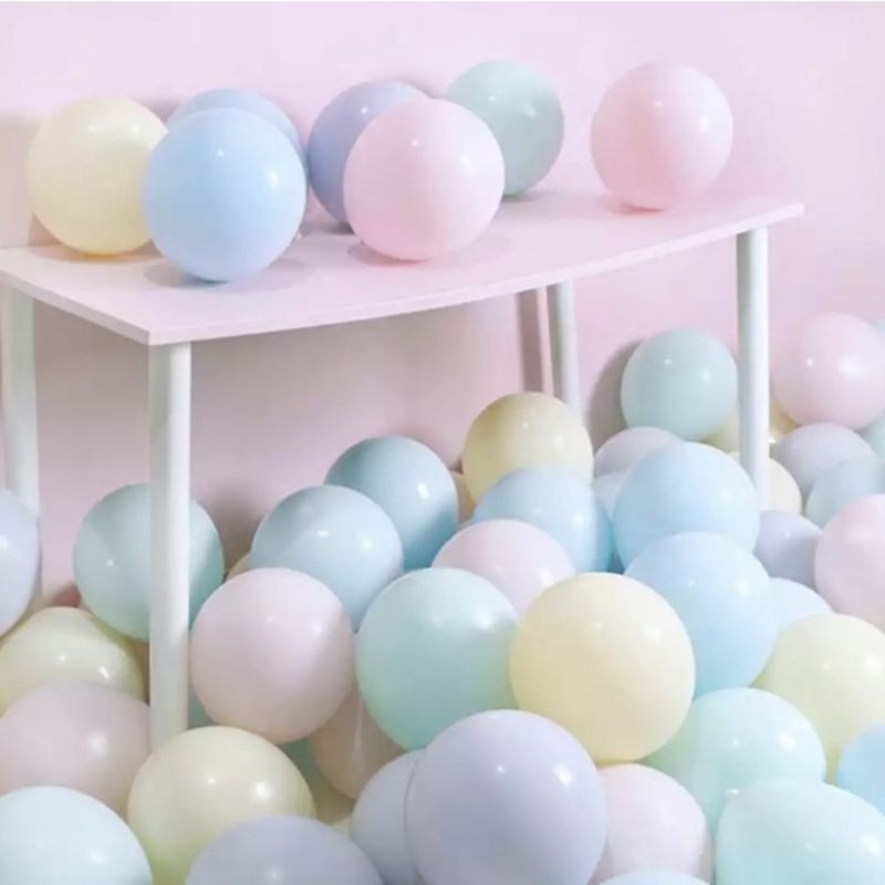Jual (50 Pcs) Grosir Balon Latex Macaron / Balon Pastel tebal 12 inch ...