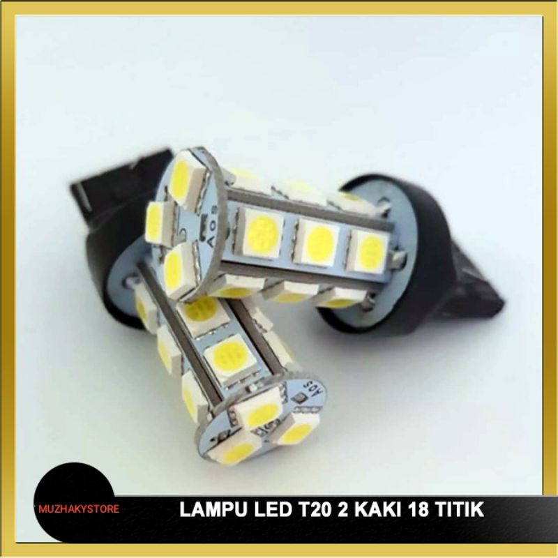 Jual LAMPU LED REM T 20 2 KAKI LAMPU LED SEIN 18 TITIK ANEKA WARNA 2 ...