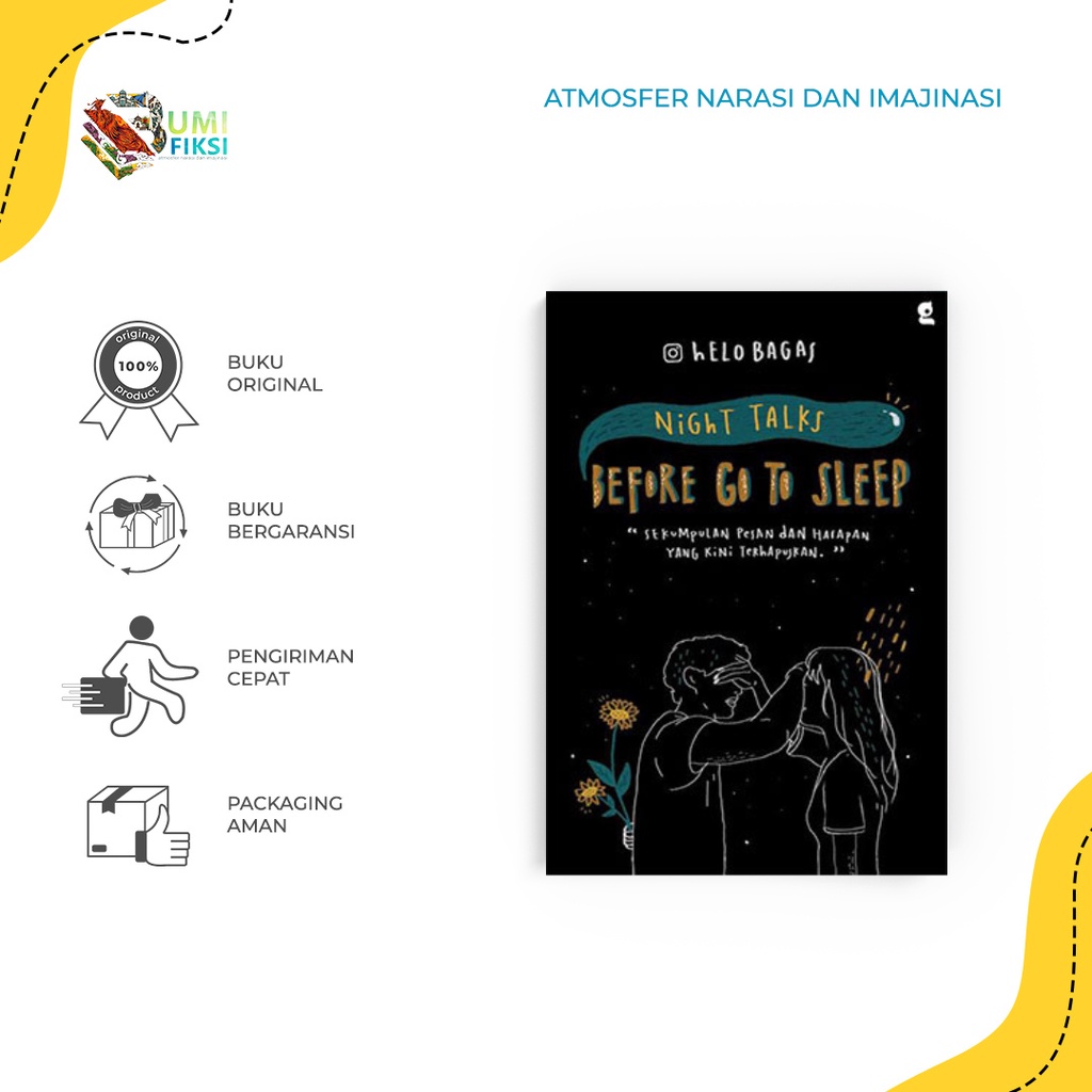 Jual Buku Novel Night Talks Before Go To Sleep - Hello Bagas - Gradien Mediatama - Bumifiksi ...