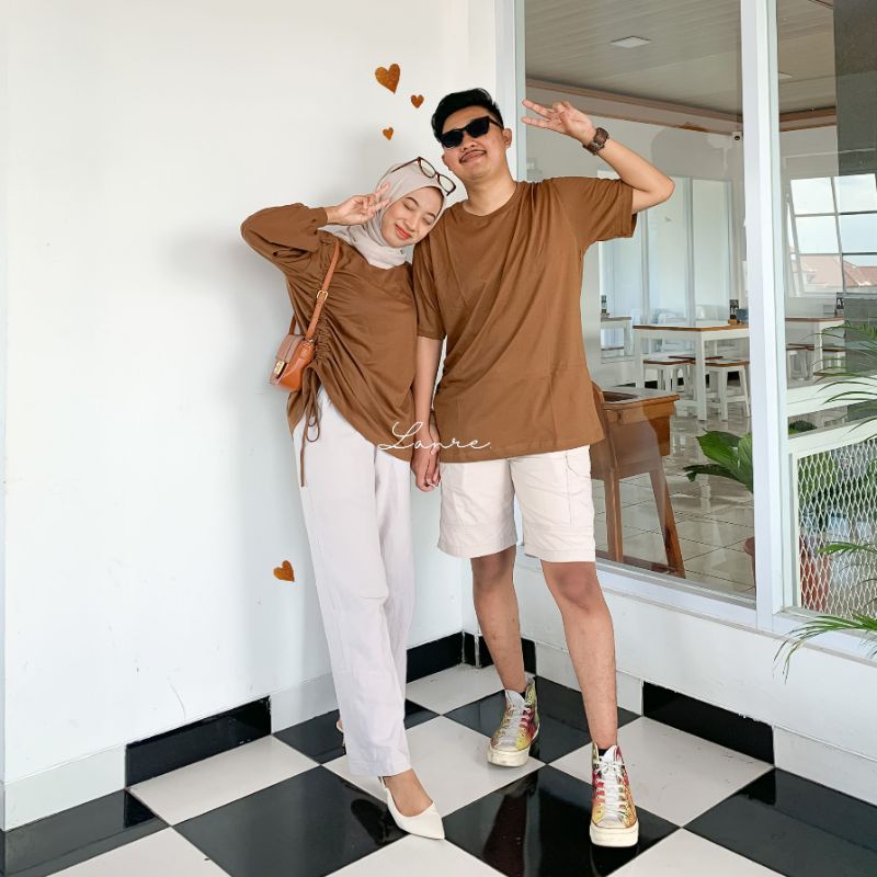 Jual Senio Couple Set Basic Couple Atasan Cowok Murah Baju Sarimbit ...