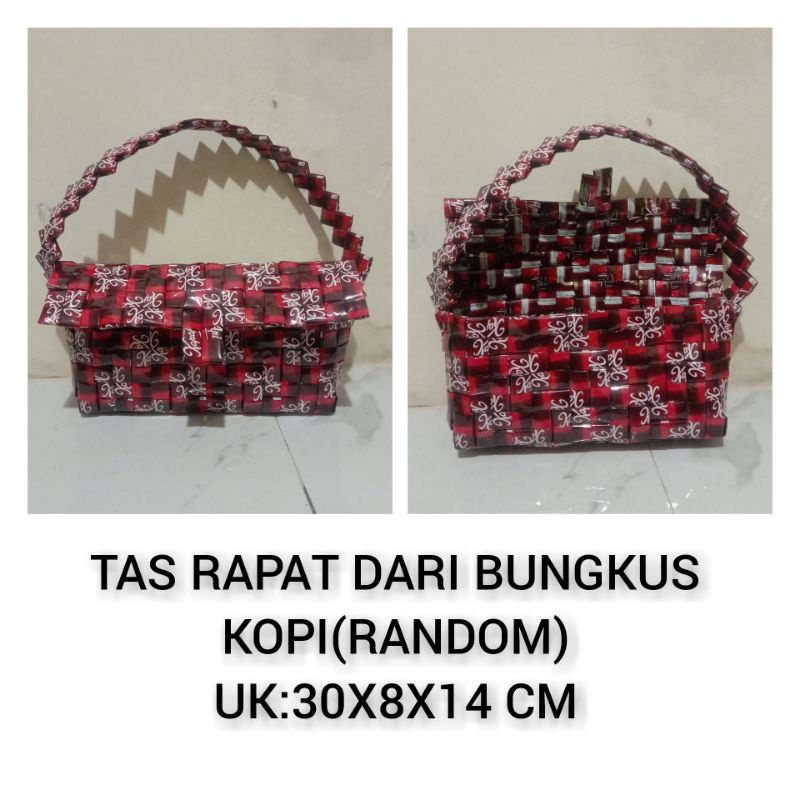 Jual TAS UNIK MODEL RAPAT DARI BUNGKUS KOPI/RANDOM UK:30X8X14 CM ...