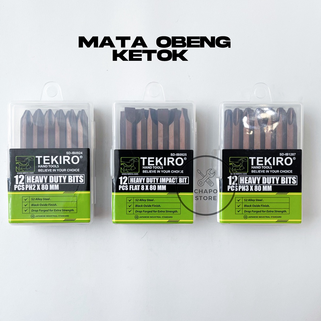 Jual (1pcs) Tekiro mata obeng ketok plus minus PH2 PH3 8 x 80mm ...