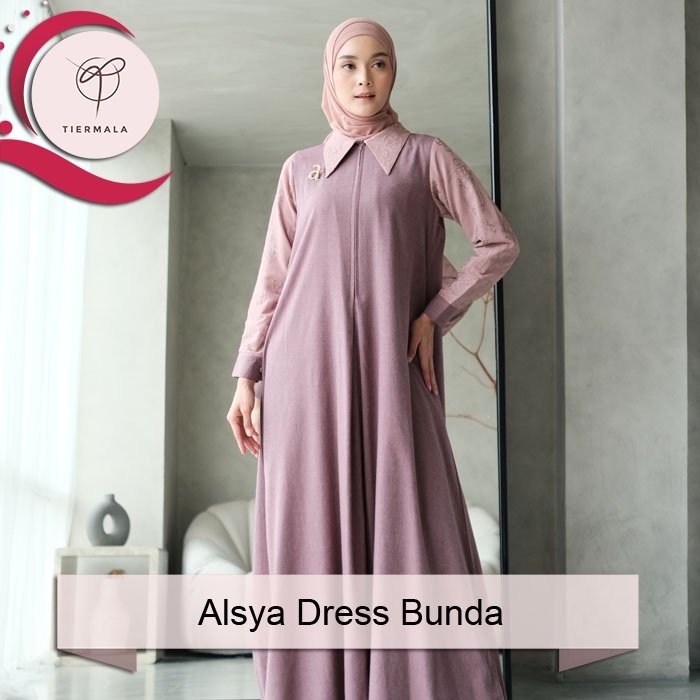 Jual Tiermala - Alsya Dress Bunda Series - Dress Dewasa/ Gamis Dewasa Terlaris | Shopee Indonesia