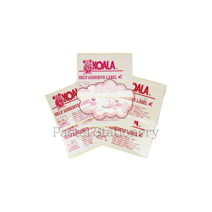 Jual Kertas Stiker Koala Nomor 100 101 103 105 107 108 109 110 112 113 ...