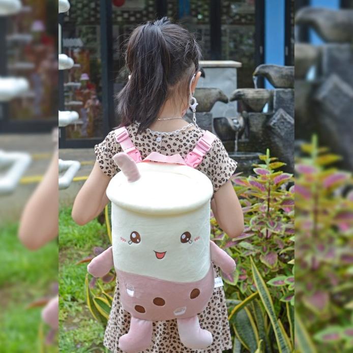 Jual Tas Ransel Boba Tas Boneka Boba Viral Tas Anak Bentuk Boba Tas ...