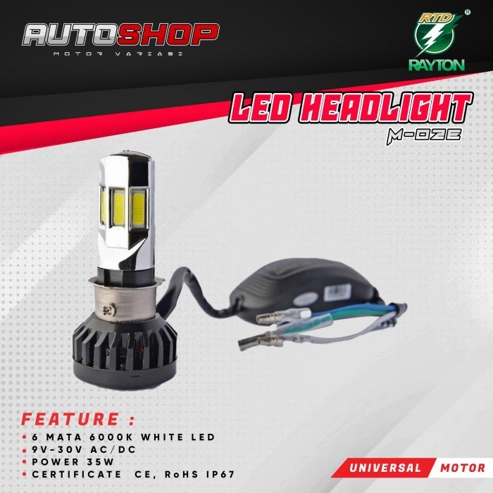 Jual RTD RAYTON LED OTOMOTIF MOTOR M02E 6 SISI ORIGINAL | Shopee Indonesia