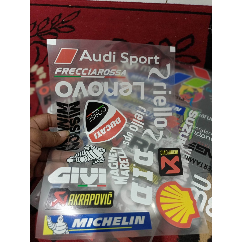 Jual STIKER SPONSOR MOTOGP / STICKER PACK MOTO GP / STICKER TRANSPARANT ...