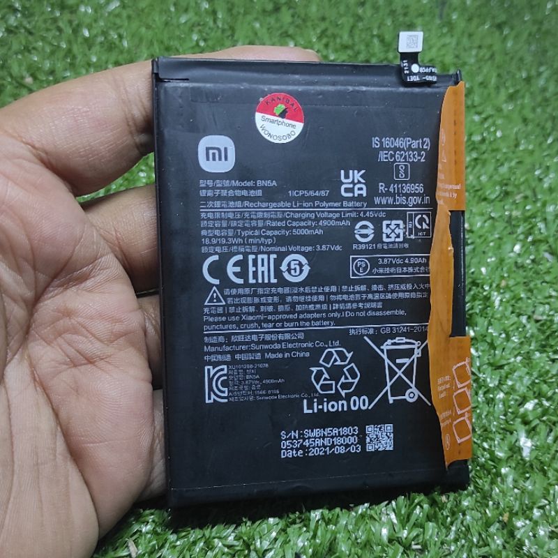 Jual Baterai Redmi 10 - Note 10 5G Batre Model BN5A - Ori Copotan ...