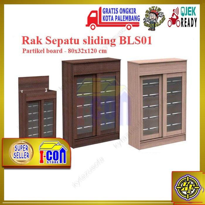 Jual Rak Sepatu Sliding Lemari Sepatu Sandal Rak Sepatu Toppan BLS 01 ...