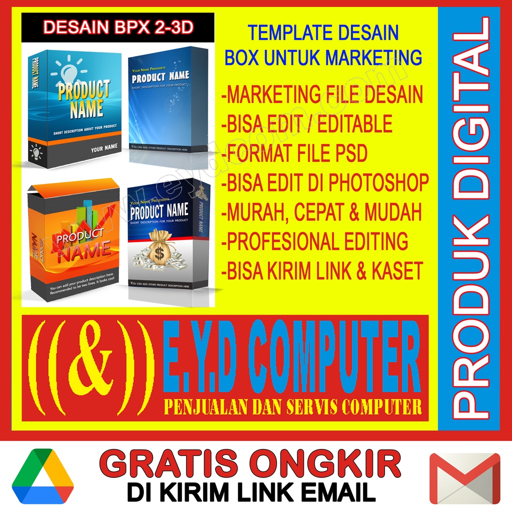 Jual DESAIN COVER BOX 2-3D UNTUK MARKETING KOLEKSI TEMPLATE DESIGN ...