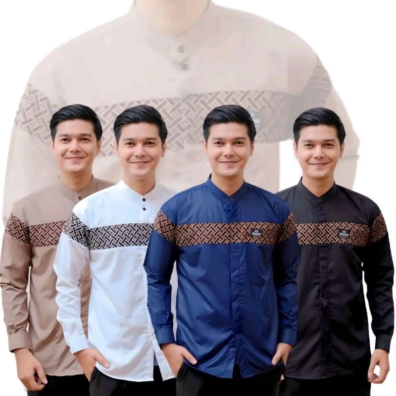 Jual Baju Koko Lengan Panjang Pria Kombinasi Batik | Baju Koko Pria ... Jual Baju Koko Lengan Panjang Pria Kombinasi Batik | Baju Koko Pria ...