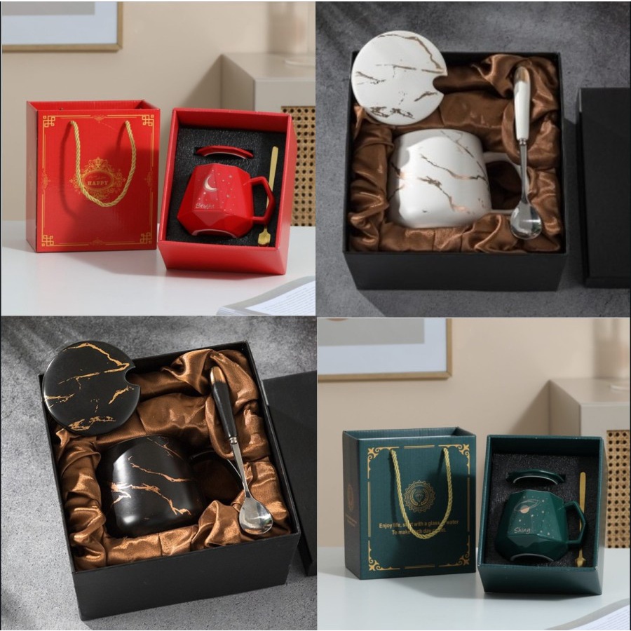 Jual Diamond Ceramic Mug Set / Gelas Set Keramik Porcelain Cangkir Kopi ...