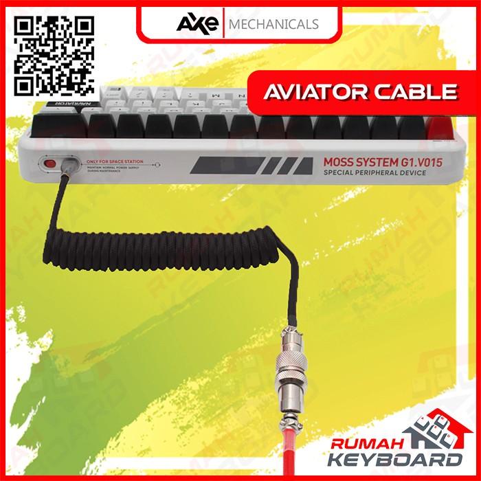Jual Premium Aviator Coiled Cable - Mechanical Keyboard - Black - Red ...