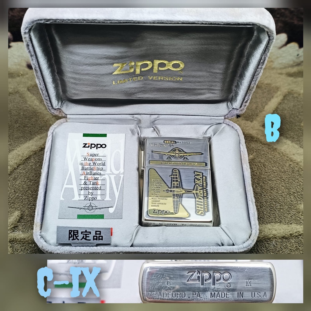 Jual Zippo Japan Original Pesawat SidenKai B Collector Item | Shopee ...