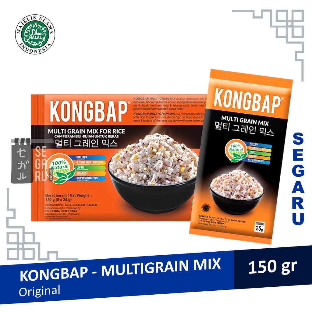 Jual Kongbap Multigrain Mix | Beras Sehat Korea Halal 150 gr (6pcs x ...