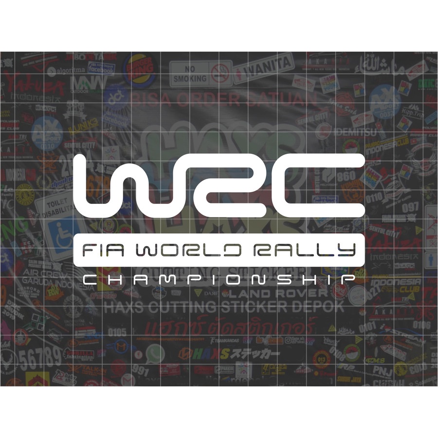 Jual Cutting Sticker Logo WRC World Rally Championship Kaca Mobil ...