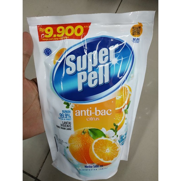 Jual super pell anti-bac pembersih lantai citrus 500ml | Shopee Indonesia