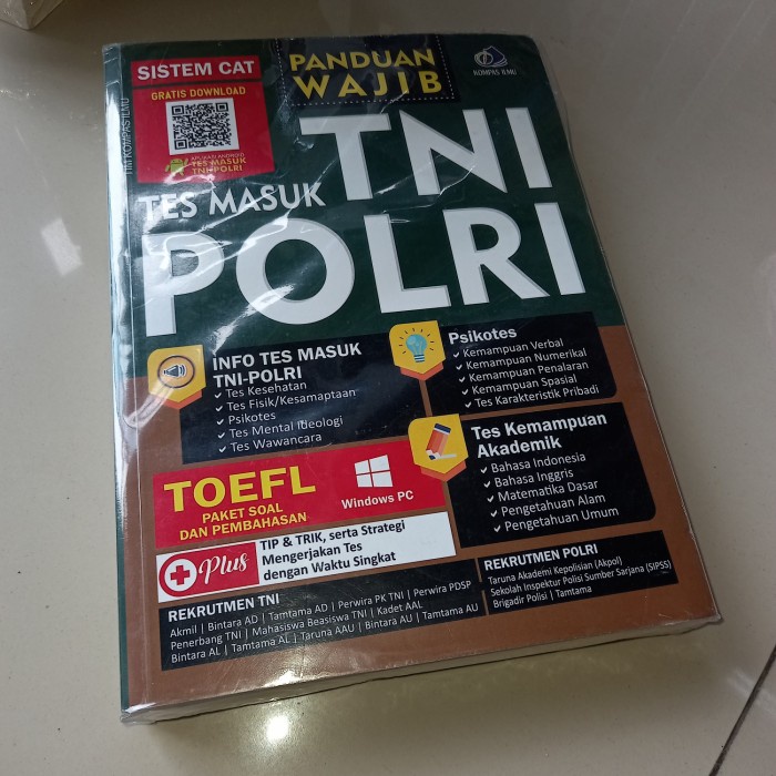 Jual Buku Panduan Wajib Tni Polri Tes Masuk Sistem Cat Shopee Indonesia