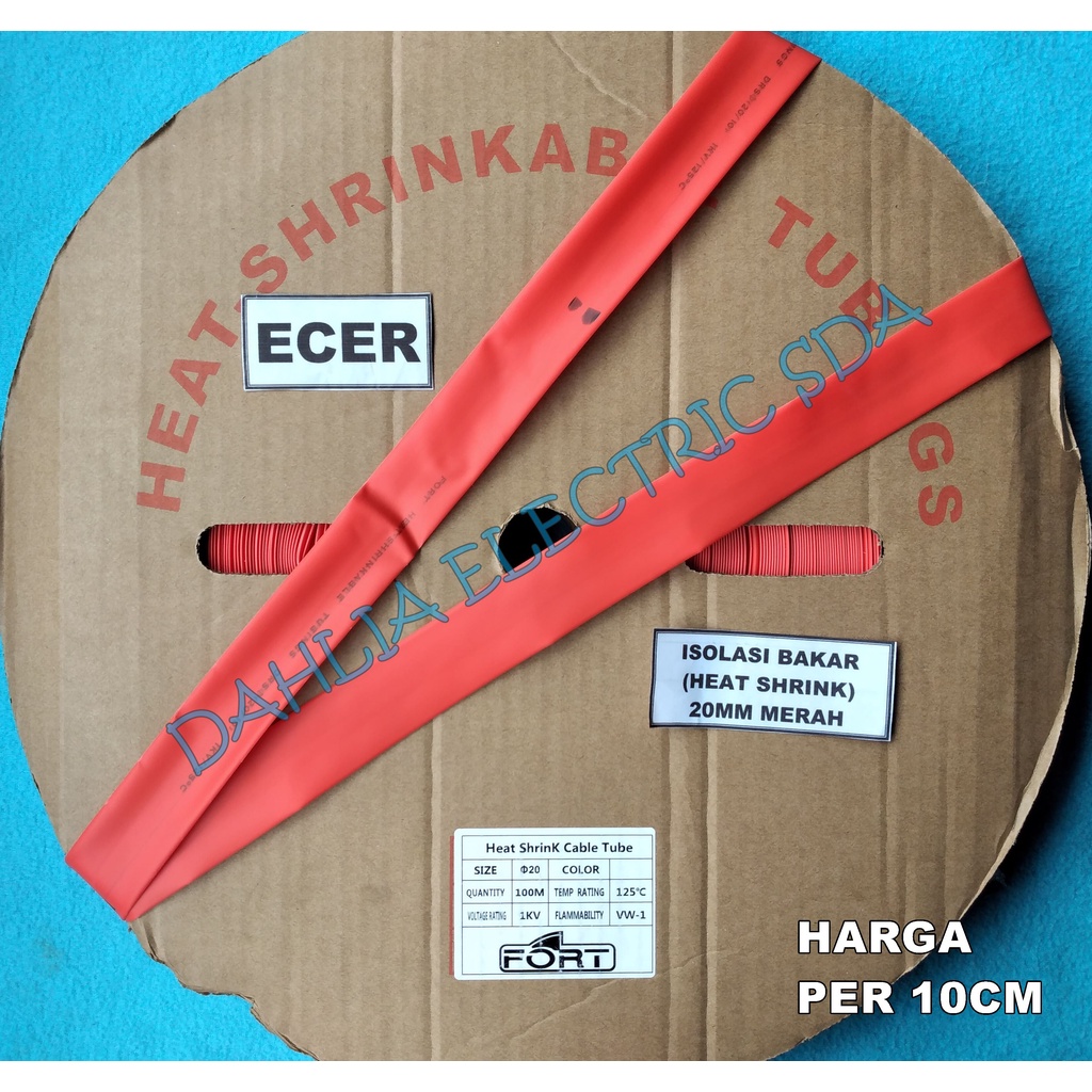 Jual ISOLASI BAKAR 20MM MERAH (10CM) | Shopee Indonesia