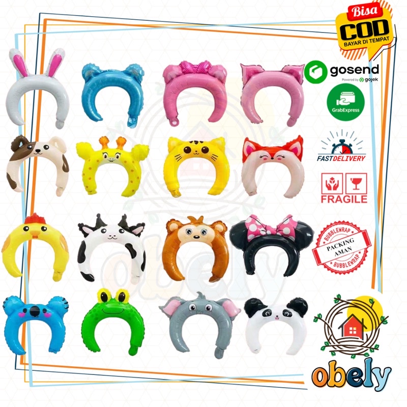 Jual Balon Bando Hiasan Kepala Animasi Karakter Hewan | Shopee Indonesia