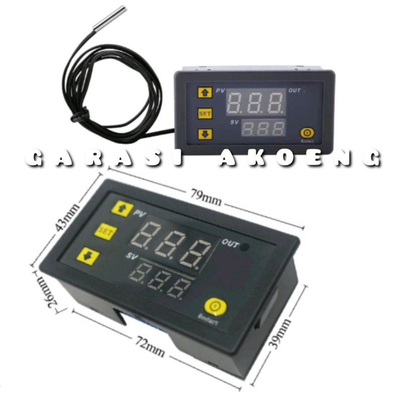 Jual Thermostat Digital Pengukur Suhu AC Kipas Radiator Mobil ...