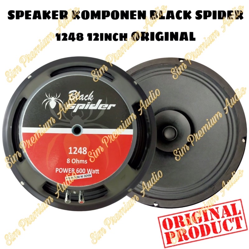 Jual Speaker Komponen Blackspider 1248 Original Component Black Spider ...