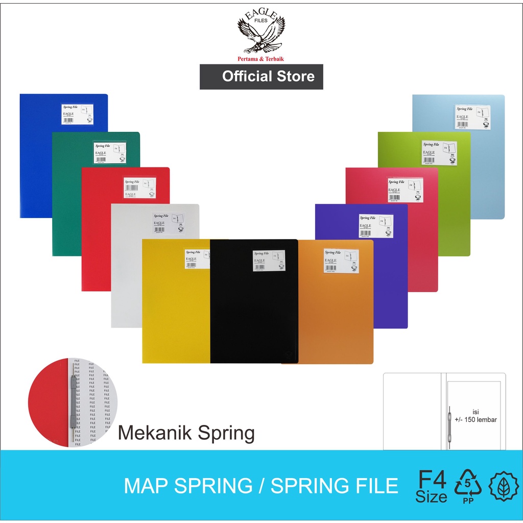 Jual Map Spring Eagle Files Spring File Map Plastik Snelhecter F4 ...