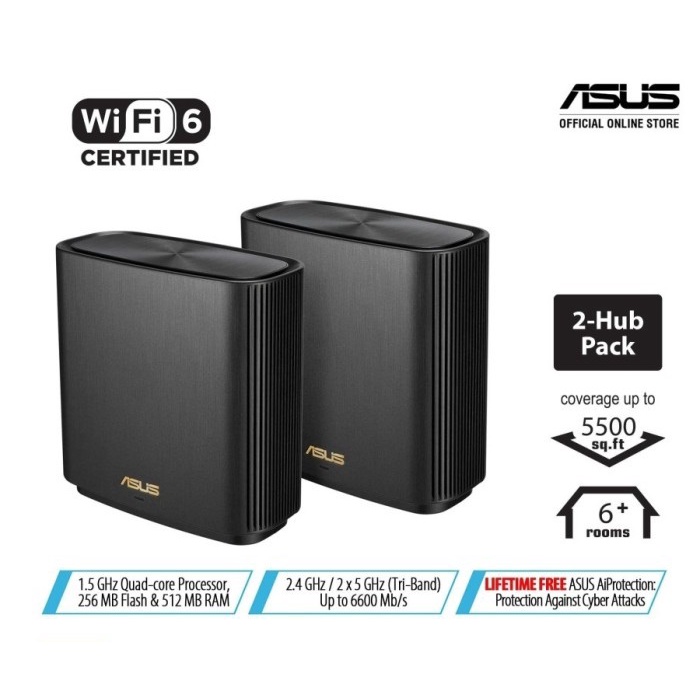Jual ASUS ZenWiFi XT8 AX6600 Whole Home Tri Band Mesh WiFi 6 System ...