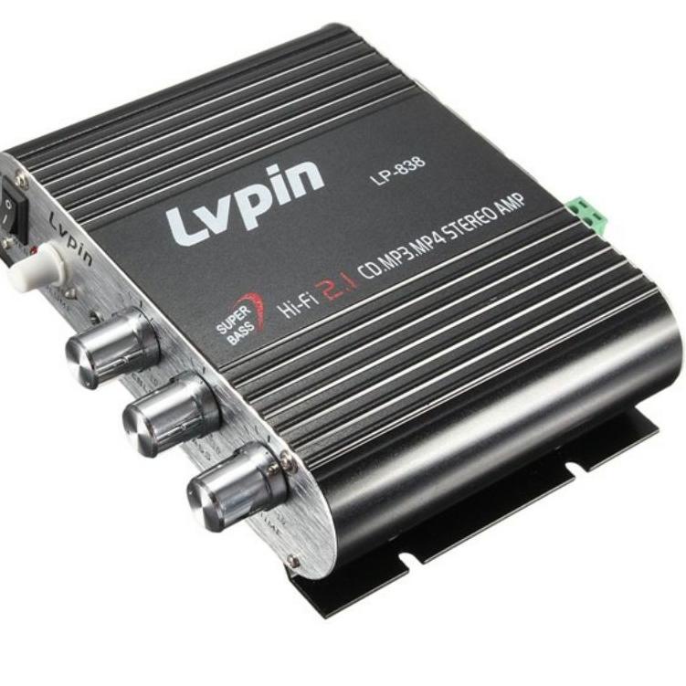 Jual Harga Bersahabat LVPIN Mini HiFi Stereo Amplifier Treble Bass ...