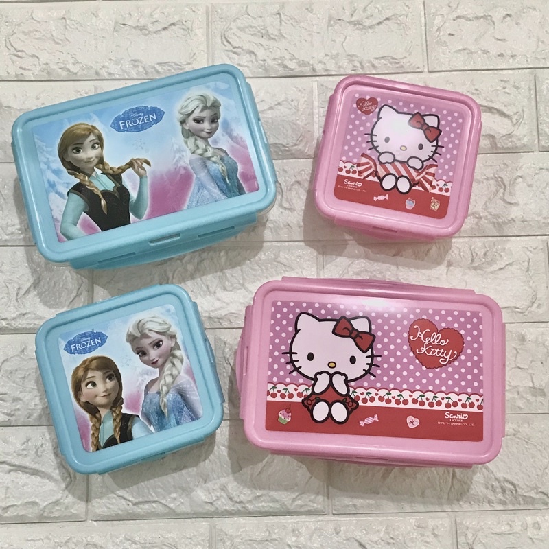 Jual Tempat Makan / Kue / Lunch Box Frozen & Hello Kitty | Shopee Indonesia