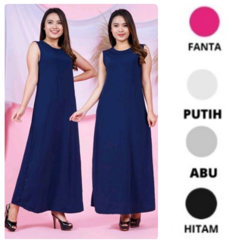 Jual Gamis Yukensi Jumbo / Inner Dress wanita Polos / Terusan Kutung ...