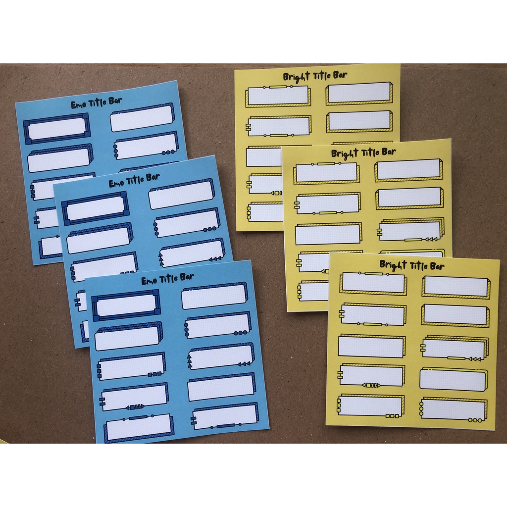 Jual Aesthetic Stiker Judul Flag | Sticker Title Bar | Shopee Indonesia