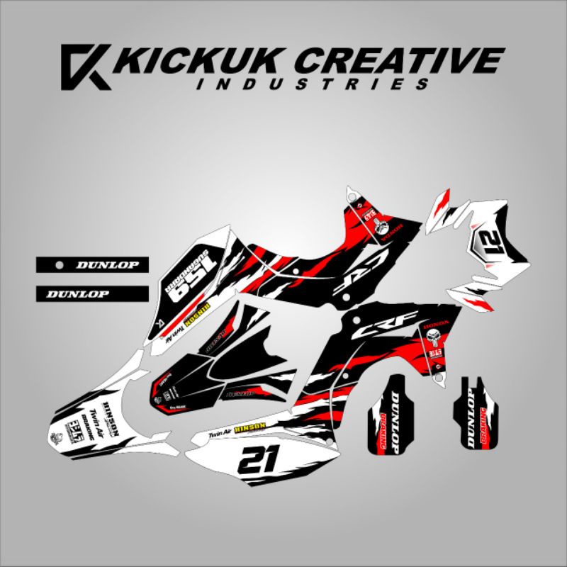 Jual DECAL STICKER FULL BODY FULL PRINT FULL BLOCK CRF 150L 150CC 2017 ...