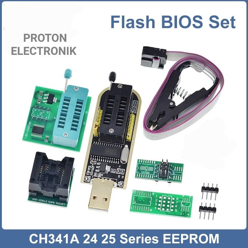 Jual Paket komplit Alat Flash bios IC CH341 CH341A USB Programmer ...