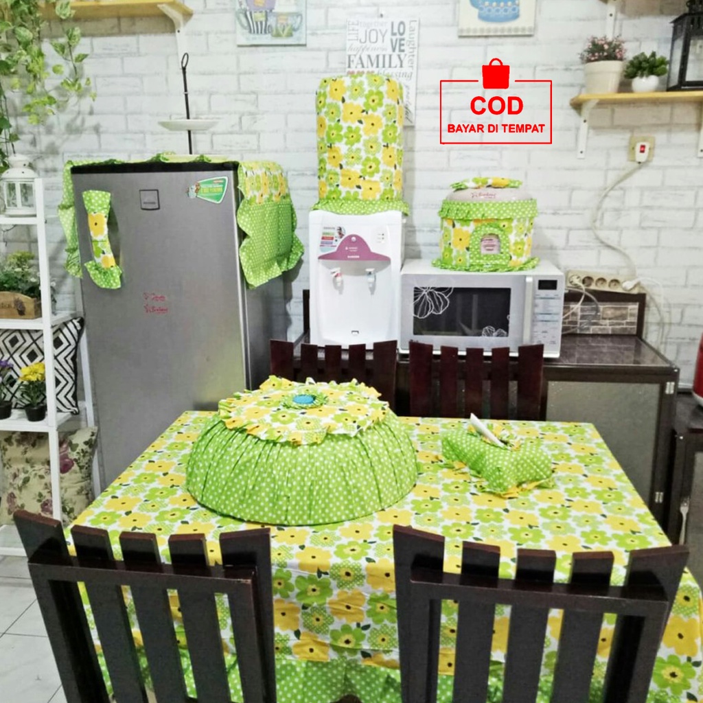 Jual COD Kitchen Set 8 Pcs Taplak Meja Makan Sarung Galon Magicom ...