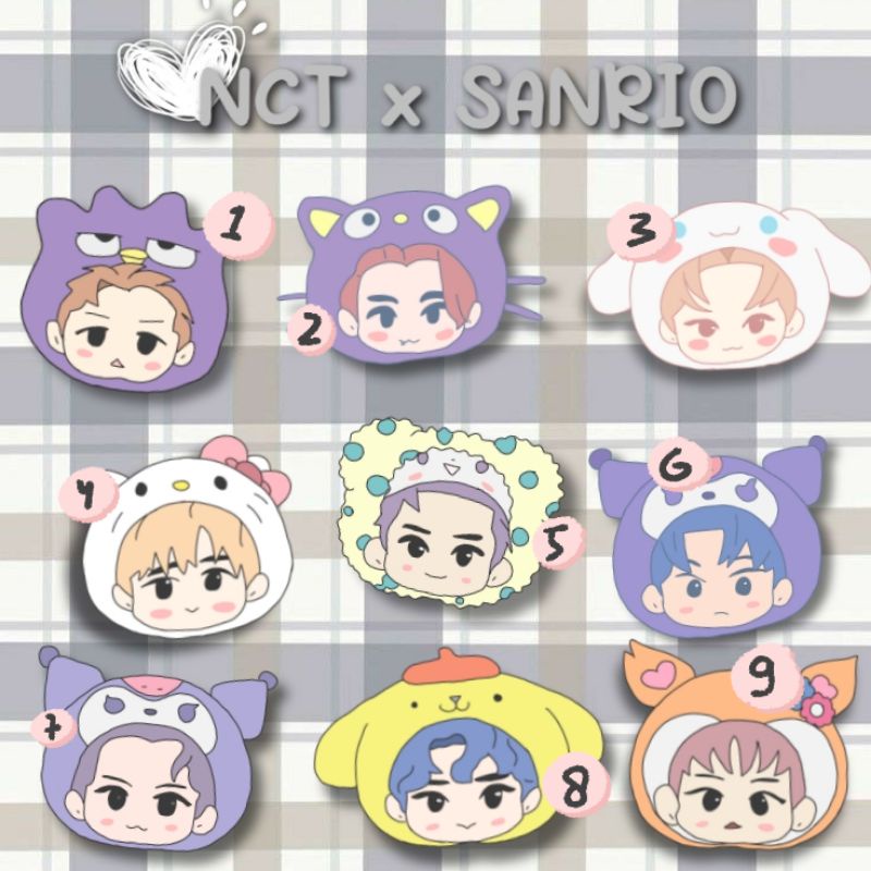Jual STICKER NCT x SANRIO || STICKER NCT || 23 LEMBAR || STICKER DIE ...