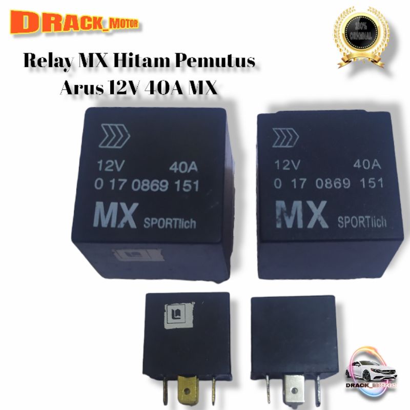 Jual RELAY MX HITAM & HITAM TRANSPARAN 5 KAKI - 5 PIN PEMUTUS ARUS 12V ...