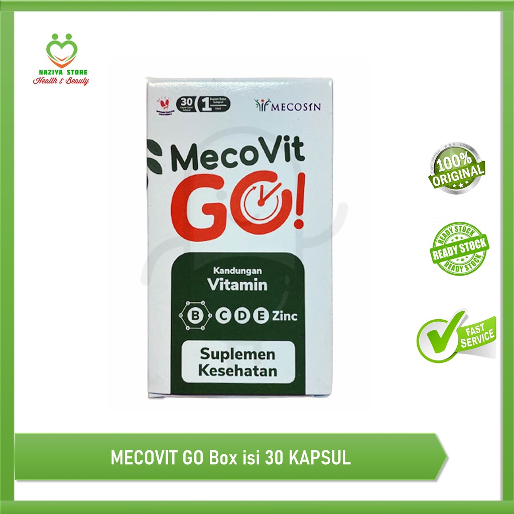 Jual MECOVIT GO Box isi 30 KAPSUL Vitamin untuk memelihara daya tahan ...