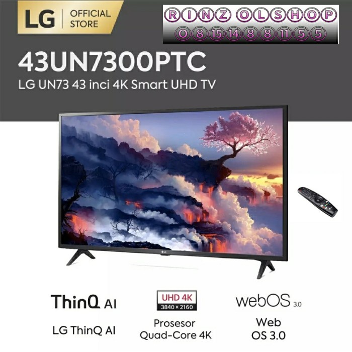 Jual LED TV LG 43UN7300 SMART TV UHD 4K MAGIC REMOTE 43UN7300PTC NEW ...