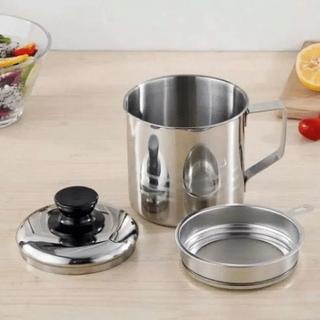 Jual TMPKU Oil Pot Wadah Saringan Minyak Stainless Steel 1.L/ Oilpot ...