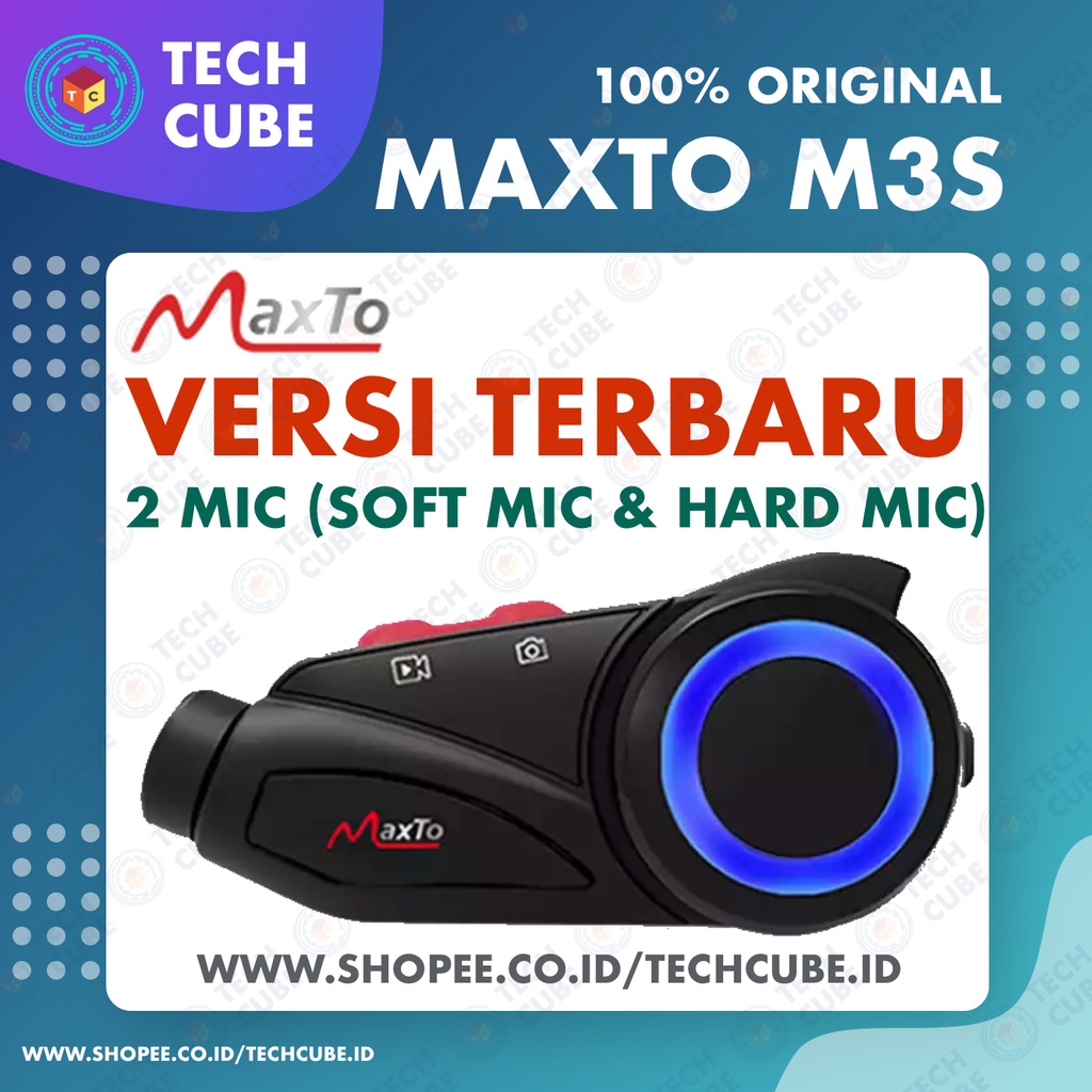 Jual Maxto M3S Bluetooth Radio FM Camera Intercom Helm 6 Rider Alt M3 ...