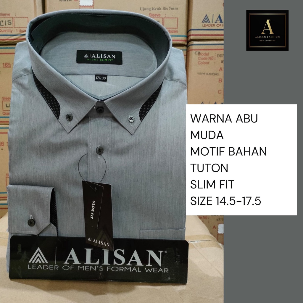Jual Alisan Kemeja Pria Lengan Panjang Motif Bahan CD Tuton SLIM FIT ...