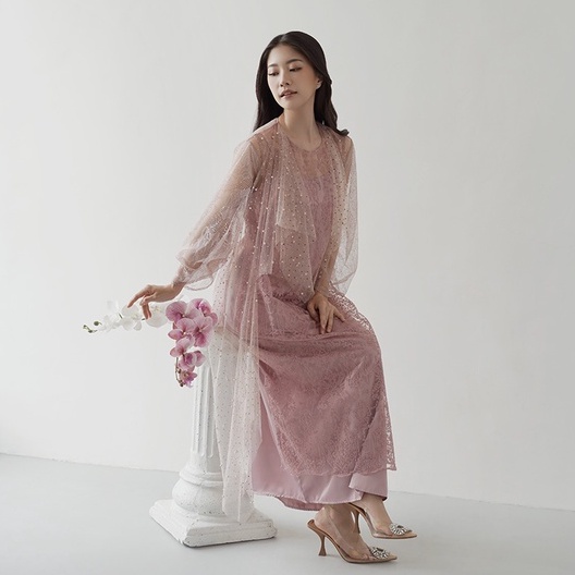 Jual Aura Label - Marianne Dress in Pink | Shopee Indonesia