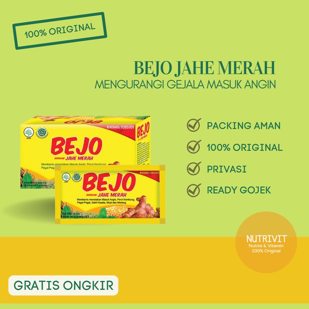 Jual BEJO HERBAL JAHE MERAH 15 ML | Shopee Indonesia