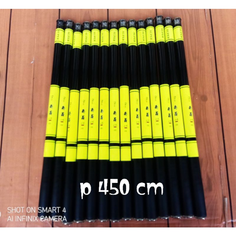 Jual tegek impor yehang p 450 cm . pruas tertutup 40 cm. Bhn karbon kevlar | Shopee Indonesia