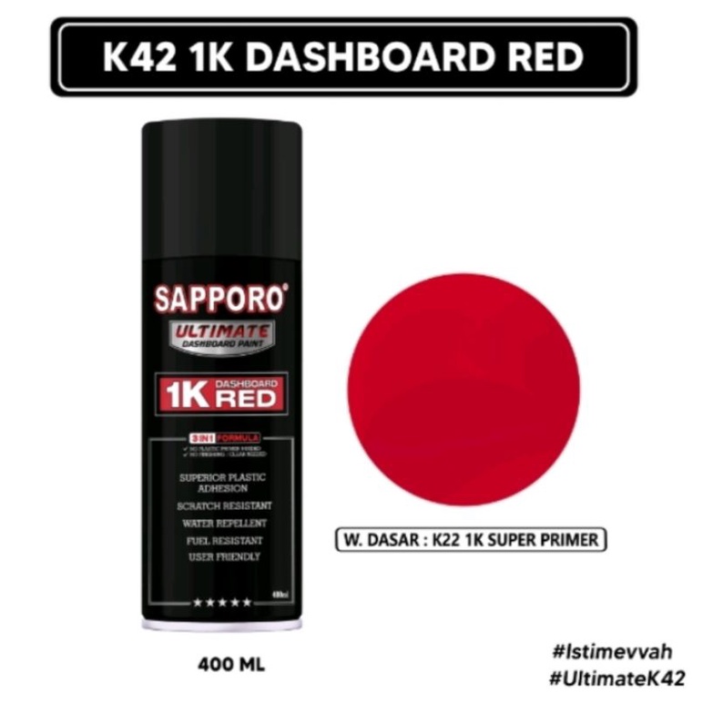 Jual Saporo Sapporo Ultimate K42 1K Dashboard Red 400ml Dasbor Merah K ...