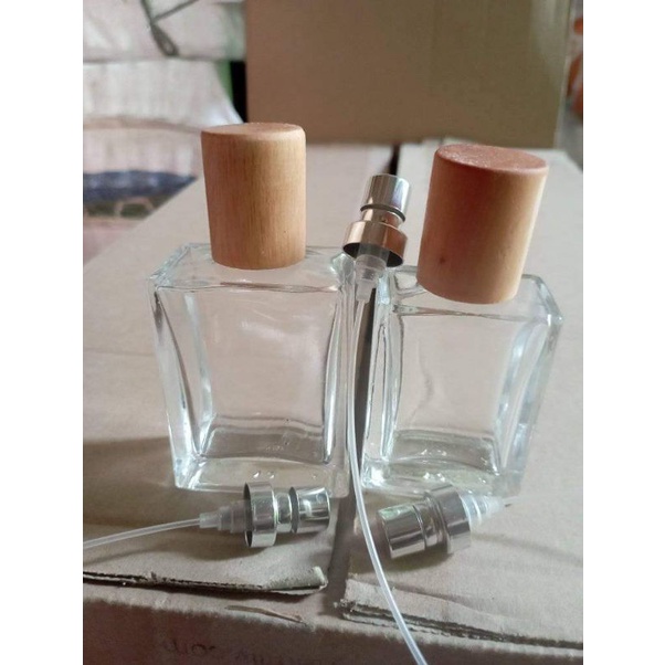 Jual Botol parfum Hrmest Tutup kayu - Botol press - Semi press 30ml ...