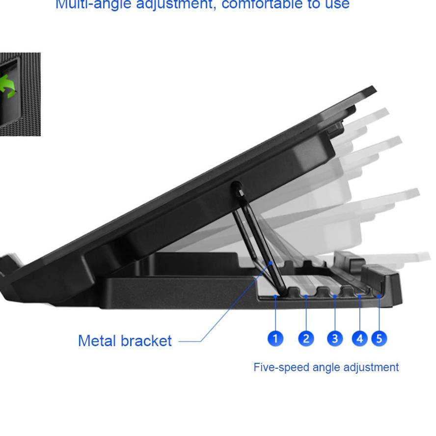 Jual Rekomendasi COOLING PAD LAPTOP ADJUSTABLE STAND 2 KIPAS 140MM ...