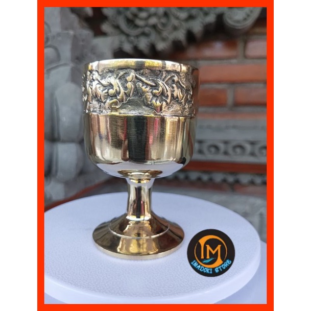 Jual GROSIR GELAS KUNINGAN / TEMPAT BIJE KUNINGAN UKIR / CAWAN KUNINGAN ...